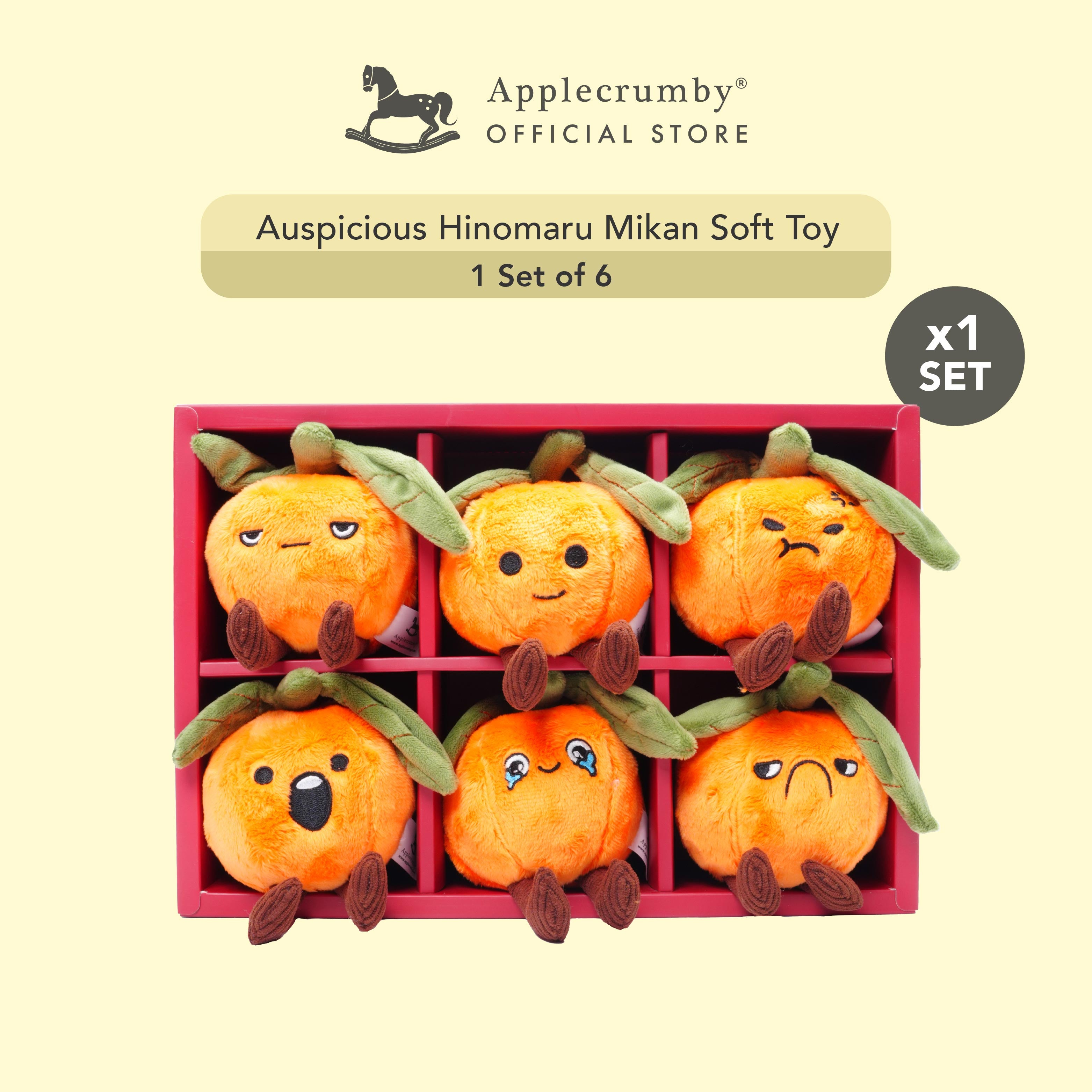 Auspicious Hinomaru Mikan Soft Toy (1 Set of 6) – Applecrumby®